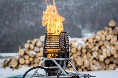 Premium Photo Close Up Of Fire On Log