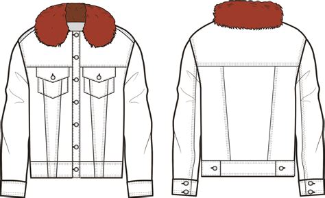 데님자켓 플랫 스케치 Cad 패션 테크니컬디자인 작업지시서·도식화 포트폴리오 크몽