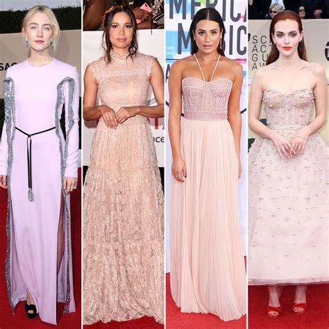 Celebrities In Pink Dresses Lea Michele Margot Robbie More