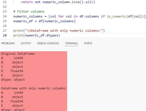 Drop Non Numeric Columns From Pandas Dataframe