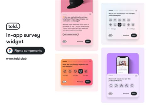 App Survey Widget Designs Freebiesbug