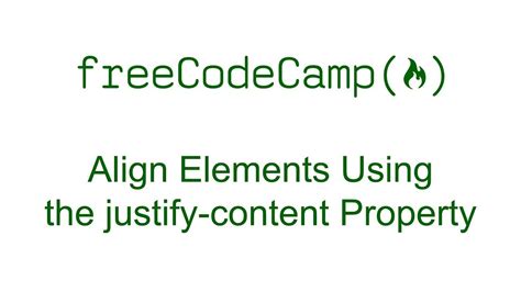 Align Elements Using The Justify Content Property Youtube