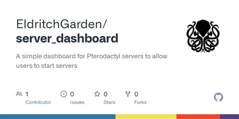 Github Eldritchgarden Server Dashboard A Simple Dashboard For