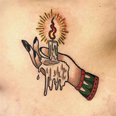 Traditional Candle Tattoo