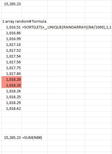 Excel Generate Single Column Random Number Array Based On Cell Value
