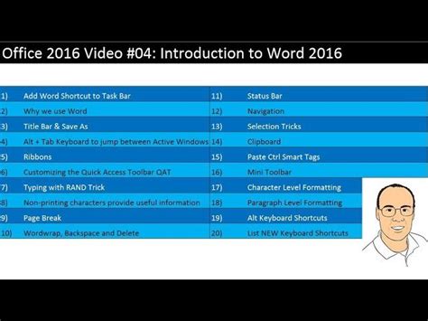 Free Video Introduction To Word Important Tips For Efficiency From ExcelIsFun Class