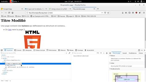 Inspecter Un Code Html Avec Firefox Et Le Modifier Youtube