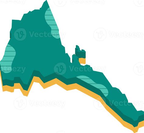 3d Map Of Eritrea 11659069 Png