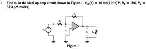 Find Vo In The Ideal Op Amp Circuit Shown In Figure 1 Vint 10sin 100t V R 1kÎ© R 5kÎ