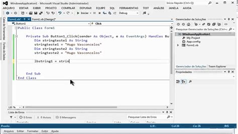 Curso De Visual Basic Aula 29 Comparando Strings Youtube