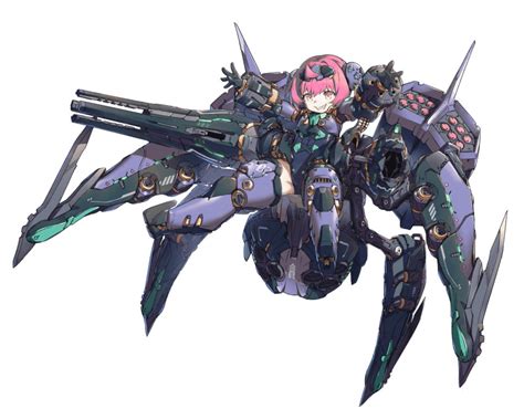 Artery Gear Artery Gear Fusion Artist Request Official Art 1girl Ahoge Armored Boots