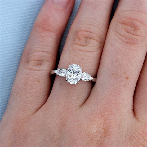 Oval 3 Stone Diamond Engagement Ring Fox Fine Jewelry