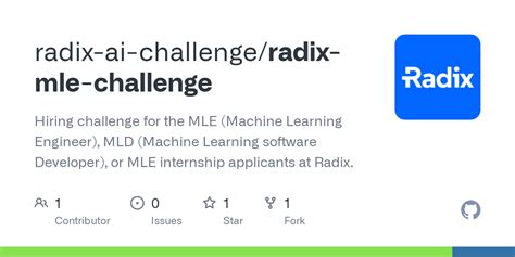 Github Radix Ai Challengeradix Mle Challenge Hiring Challenge For