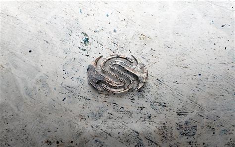 다운로드 사파이어 스톤 로고 4k 돌 배경 사파이어 3d 로고 브랜드 창의적인 사파이어 로고 그런지 아트 사파이어 바탕 화면 무료 데스크톱 용 무료 데스크톱