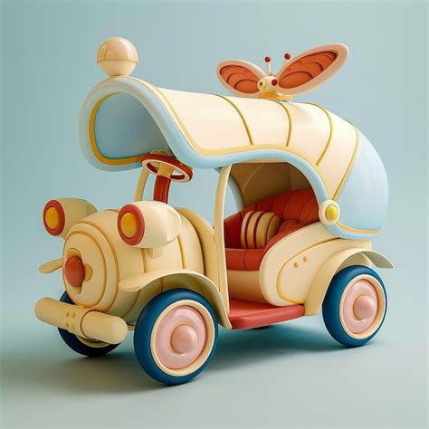 Premium Photo 3d Cute Toy Dobsonfly Isolated On Flat Color Background