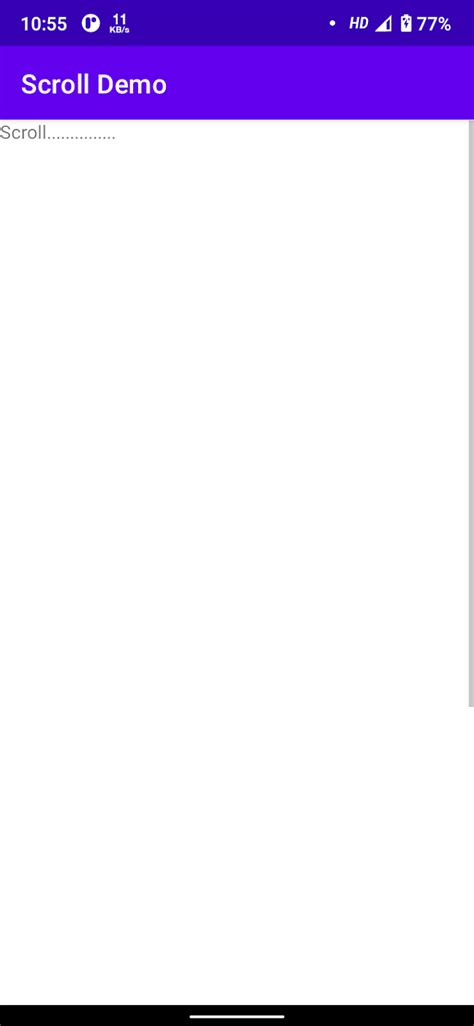 Create An Application For Demonstration Of Scroll View In Android