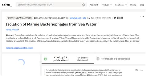 Isolation Of Marine Bacteriophages From Sea Water
