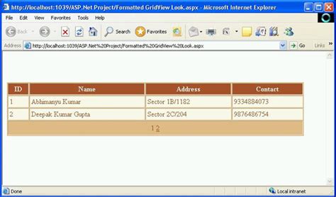 GridView Control In ASP NET Part 2