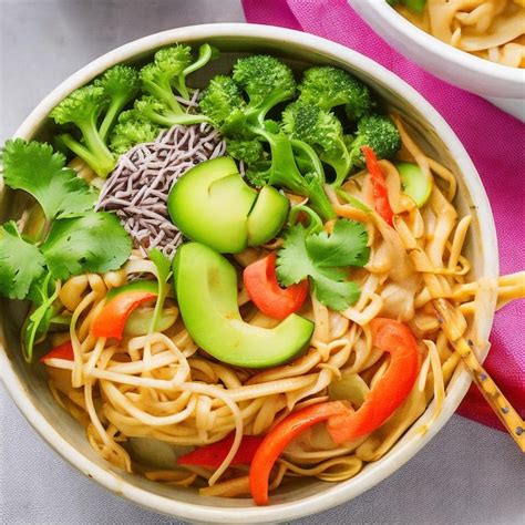 Premium Ai Image Closeup Of Noodles In Plate On Tableindonesia