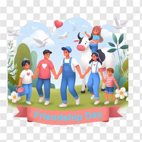 친구들이 함께 놀아요 우정의 날 국제 우정의 날 친구들 Png 일러스트 및 이미지 에 대한 무료 다운로드 Pngtree