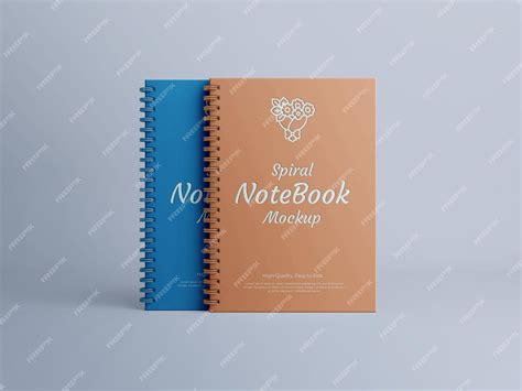 Premium Psd Realistic Spiral Notebook Mockup