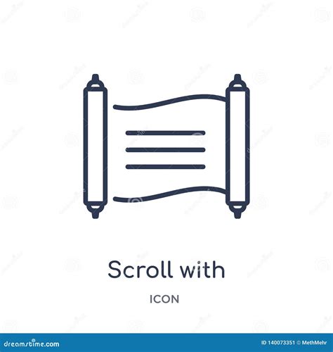 Linear Scroll Icon From Cursor Outline Collection Thin Line Scroll