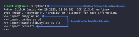 python installation on linux with hands on examples