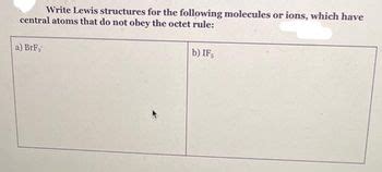 Answered Write Lewis Structures For The Bartleby