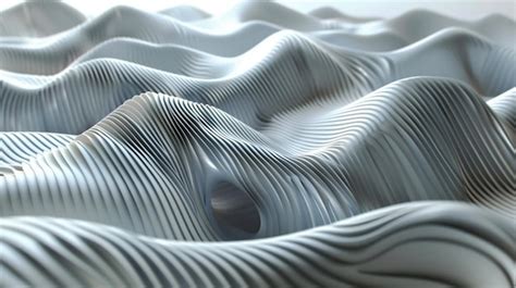 Premium Photo Abstract Closeup Of A 3dimensional Wave Pattern Featuring Smooth Undulating