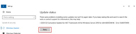 troubleshoot windows update error 0x80070490 windows server