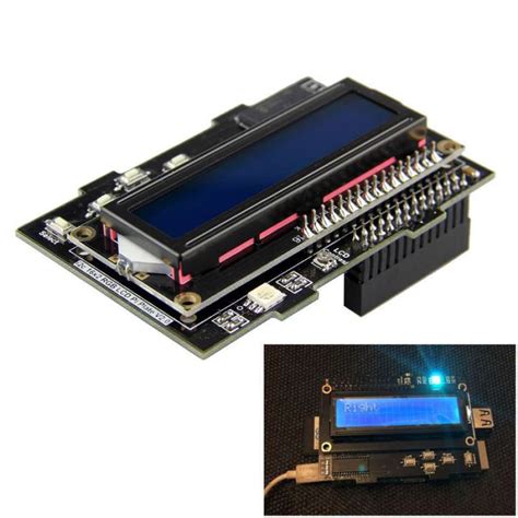 Promo Negative 16x2 Lcd 1602 Keypad Kit Rgb Backlit For Raspberry Pi