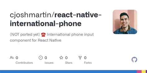 Github Cjoshmartinreact Native International Phone Not Ported Yet