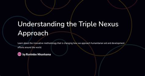 Understanding The Triple Nexus Approach