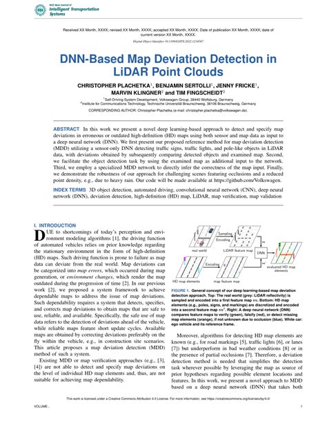 Pdf Dnn Based Map Deviation Detection In Lidar Point Clouds