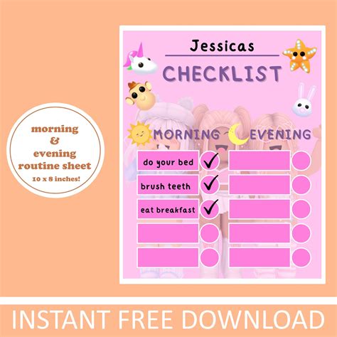 Roblox Reward Chart Roblox Behavior Chart Roblox Png Roblox Svg Roblox Sublimation Daily Chore