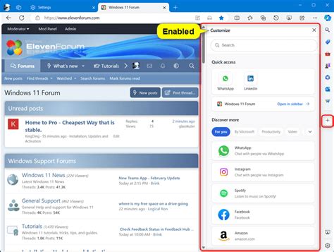 Enable Or Disable Sidebar Customize In Microsoft Edge Windows 11 Forum