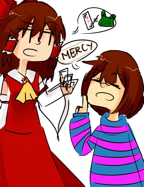 Sleepy Artist — Lunaxxre Touhou Undertale Frisk And Reimu