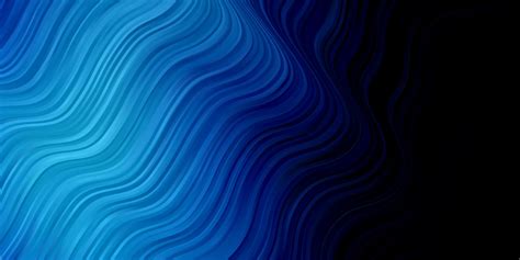 Dark Blue Vector Background With Bent Lines Colorful Abstract Illustration With Gradient Curves