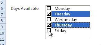 Add List Box To Excel Worksheet Contextures Blog
