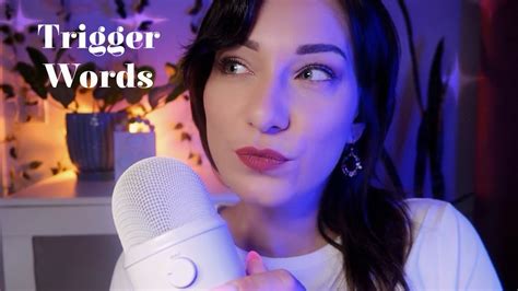 ASMR Tingly Trigger Words (Clicky mouth sounds & hand movements) - YouTube