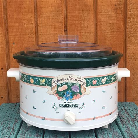 5 Qt Vintage Rival Crock Pot Fruit Vintage Crockpot Crock Pot 3355