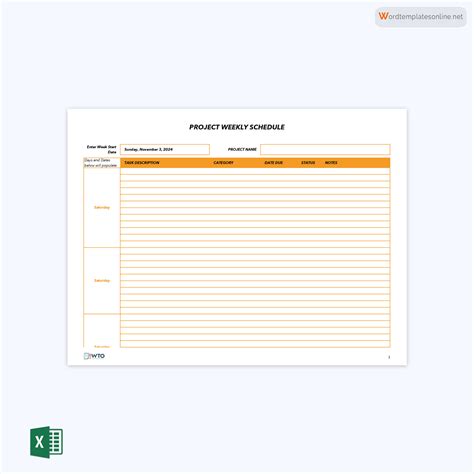 Free Project Schedule Templates For Excel