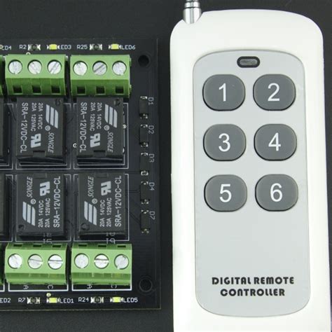 Módulo Relé SRA RF Programable de 6 Canales 50 Metros SUTAGAO