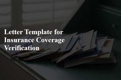 Letter Template For Insurance Coverage Verification Free Samples In Pdf Letterin