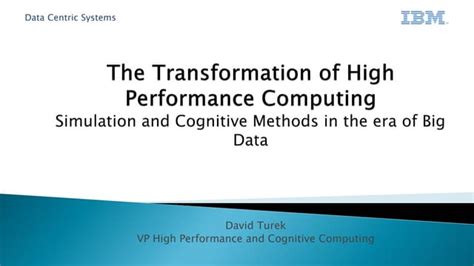 the transformation of hpc simulation and cognitive methods in the era