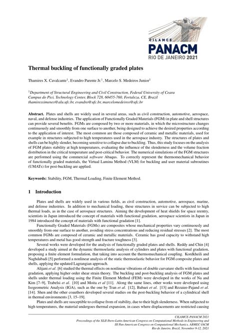 Pdf Thermal Buckling Of Functionally Graded Plates