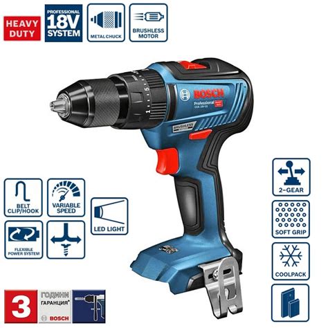 Акумулаторен винтоверт Bosch GSR 18V-50 Professional 06019H5006 - 18V ...