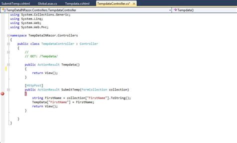 TempData In Asp Net MVC Razor Fingers Brains