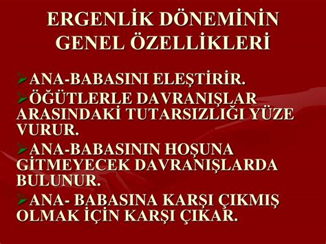 PPT ERGENLİK DÖNEMİ GENEL ÖZELLİKLERİ VE SORUNLARI PowerPoint Presentation ID 5553203
