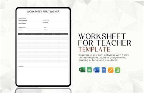 Free Editable Worksheet Templates In Excel To Download